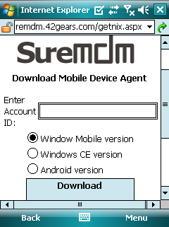 Get Started with SureMDM - Windows Mobile & CE