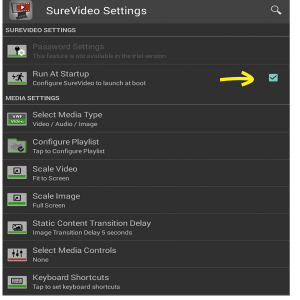 How to play videos at start-up on an Android device?