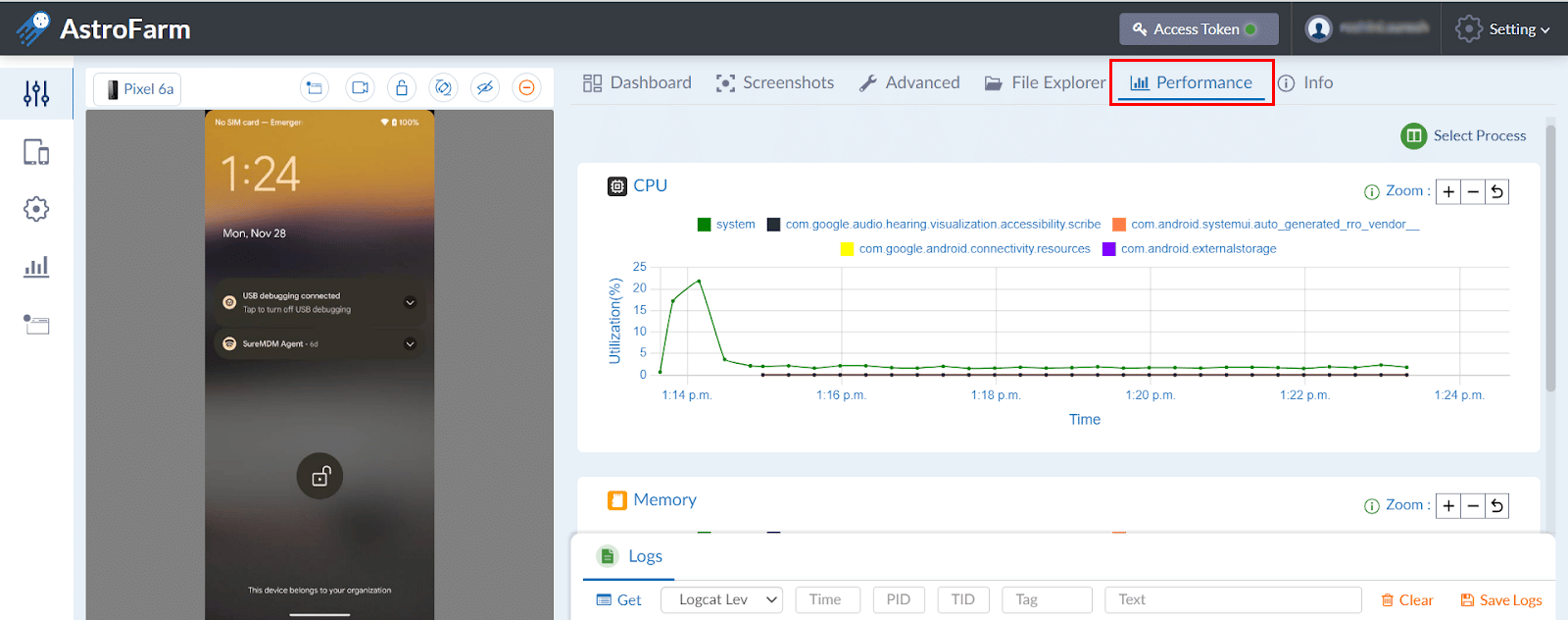 AstroFarm now enables CPU and Memory Utilization detection per process! AstroFarm now enables CPU and Memory Utilization detection per process!