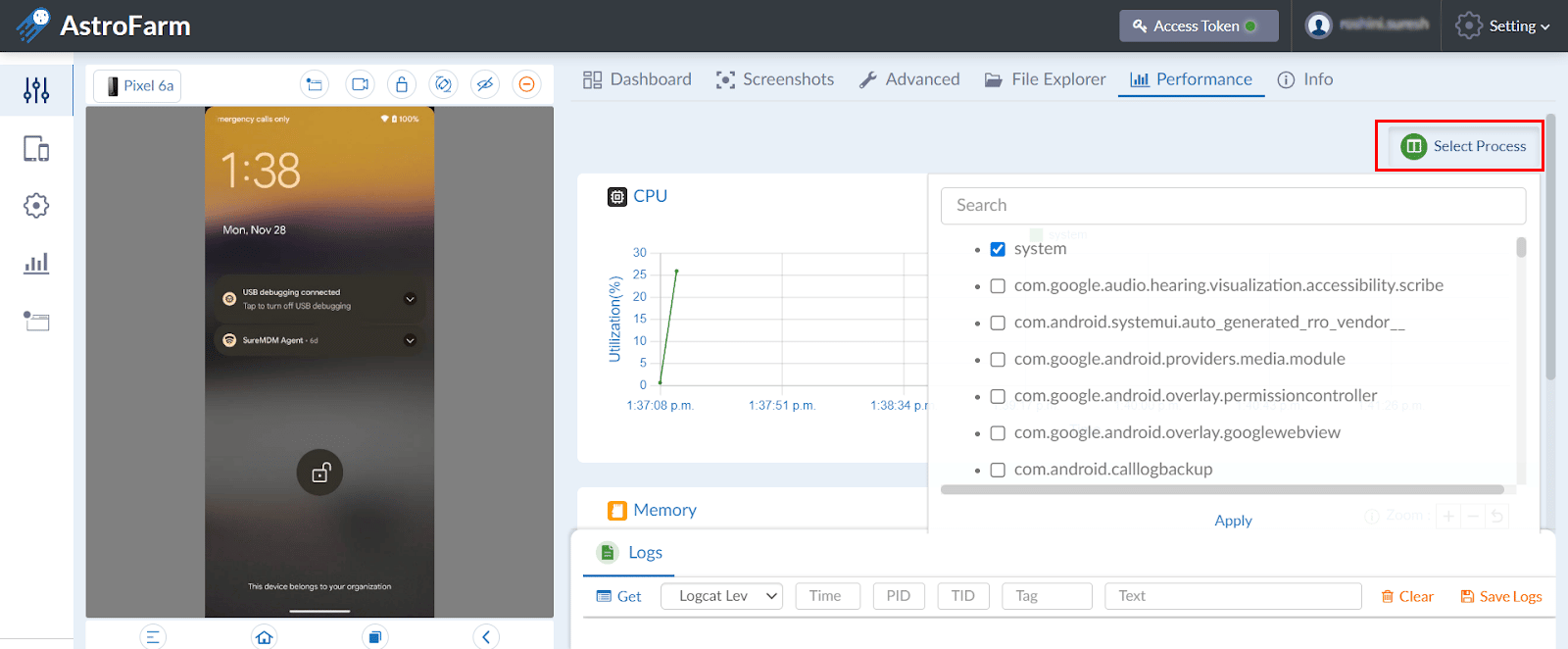 AstroFarm now enables CPU and Memory Utilization detection per process! AstroFarm now enables CPU and Memory Utilization detection per process!
