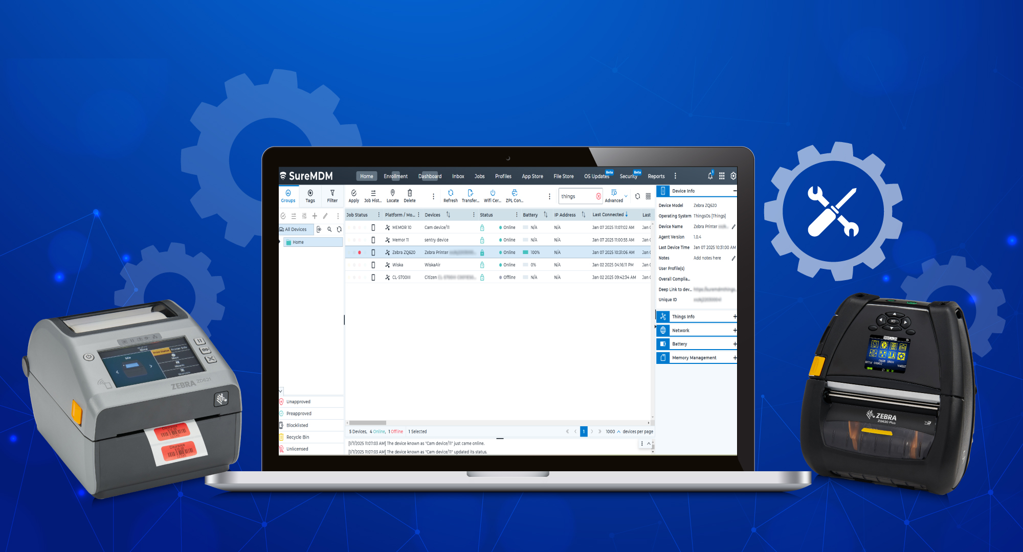 Simplify Troubleshooting Zebra Printers by Generating Allcv Reports with SureMDM